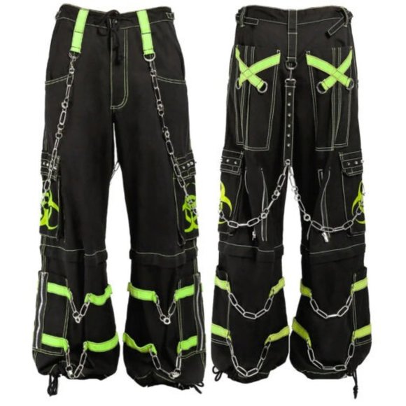 DARKROCK | Pants | New Biohazard Men Gothic Blacklime Bondage ...